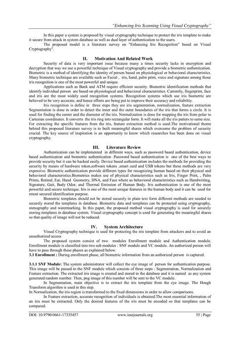 “enhancing Iris Scanning Using Visual Cryptography” Pdf Computing