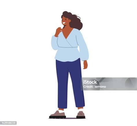 우아한 사무실 옷에 매력적인 통통한 흑인 여성 아프리카 비즈니스 여성 과체중 플러스 크기 몸 긍정적 인 사랑에 대한 스톡 벡터