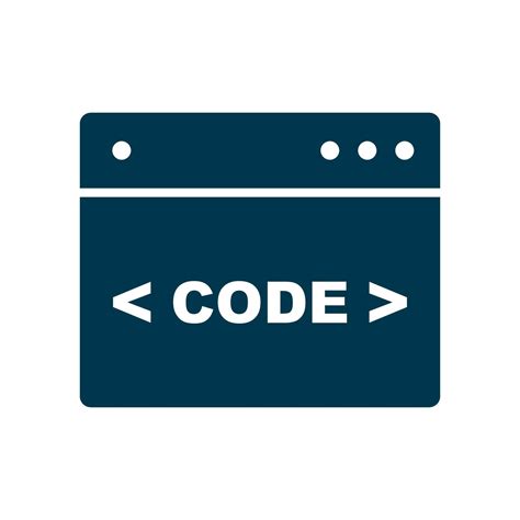 Programming Code And Browser Window Silhouette Icon Source Code