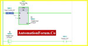 How To Create And Use Different Comparator Blocks In PLC Ladder Logic