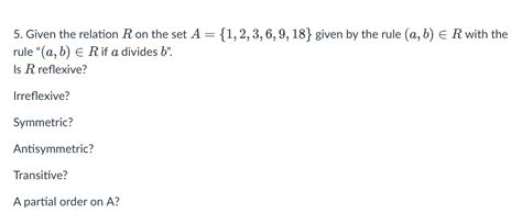 Solved Given The Relation L On The Set P Shown Chegg