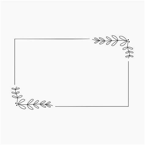 Premium Vector Rectangle Floral Frame Element