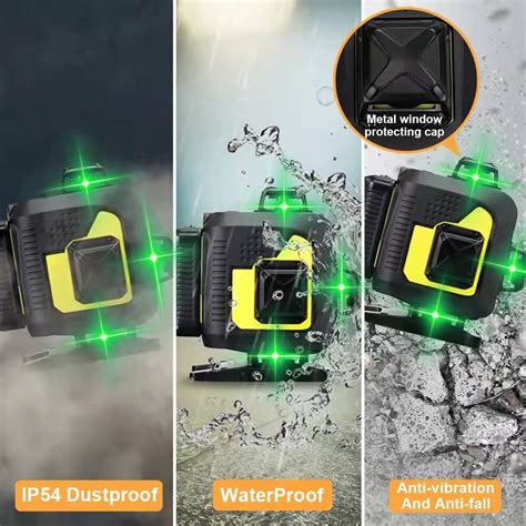 Buy FIRECORE F504T-XG 16 lines 4D Green Laser Level 360 nivel laser ...