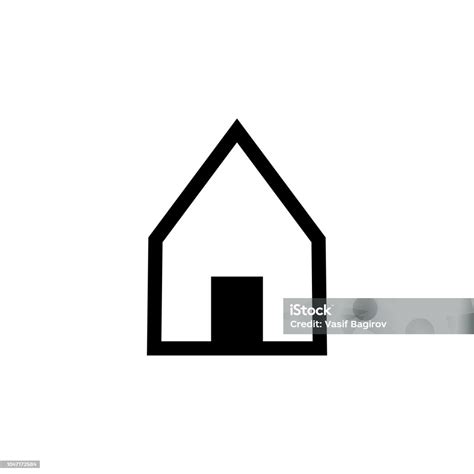 집 아이콘입니다 벡터 일러스트 레이 션 스타일 플랫 아이코 닉 기호 검은 색 투명 한 배경입니다 웹 및 소프트웨어 인터페이스에 대 한 설계 되었습니다 0명에 대한 스톡 벡터