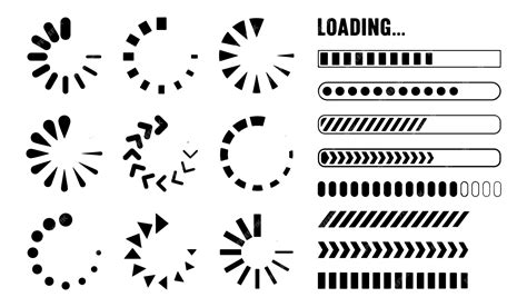 Premium Vector Set Of Vector Loading Icon Set Digital Art Abstract