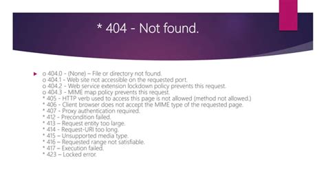 Error Codes And Their Meaning PPT