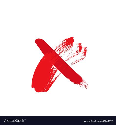 X Mark Brush Icon Royalty Free Vector Image Vectorstock
