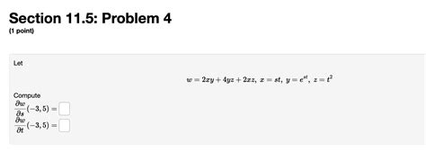 Solved Section 115 Problem 4 1 Point Let