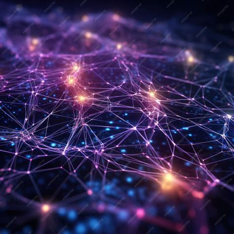 Premium Photo Cyber Big Data Flow Blockchain Mauve Data Fields