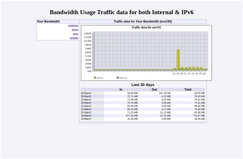 View Bandwidth Usage