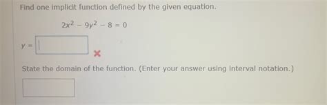 Solved Find One Implicit Function Defined By The Given Chegg