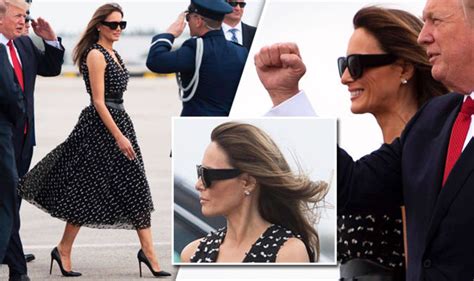 Melania Trump Donald Trumps OOZES Airport Glamour In Plunging Dress Style Life Style