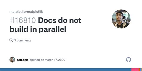 Docs Do Not Build In Parallel · Issue 16810 · Matplotlibmatplotlib