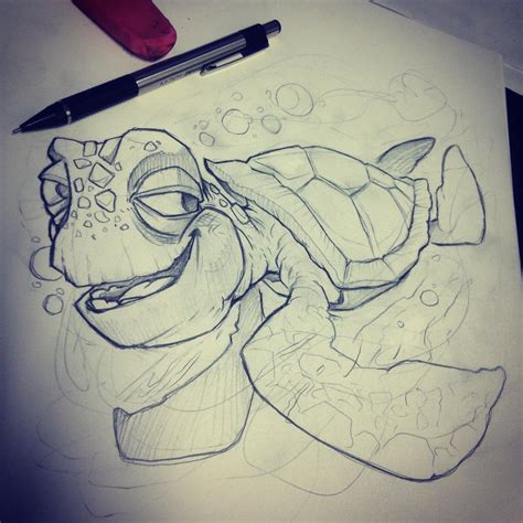 Crush From Finding Nemo Drawing