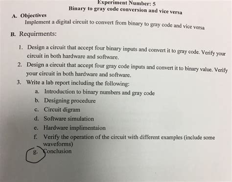 Solved Experiment Number 5 Binary To Gray Code Conversion