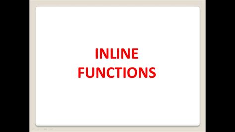 inline function in c youtube
