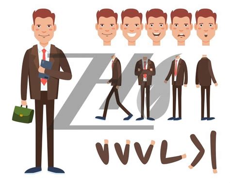 دانلود وکتور کاراکتر کارتونی بیزینس من دانلود رایگان فایل لایه باز