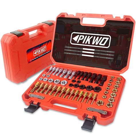 Pikwo 61pcs Thread Restorer Kit Rethread Repair Tool Unc Unf And Metricthread Chaser Set With