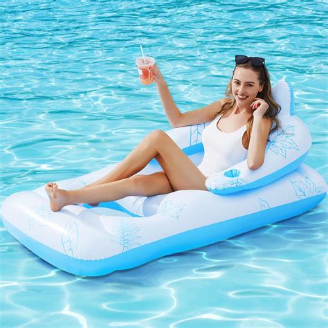 Inflatable Pool Lounger Float Adult Baiai Tanning Pool