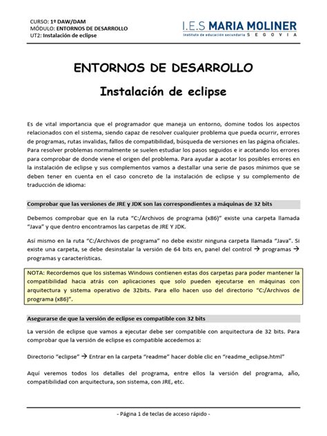 02 Ayuda Instalacion Eclipse Pdf Archivo De Computadora Java