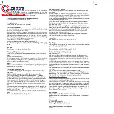 Thuốc Tracutil Thuốc Bổ Sung Và Cung Cấp Khoáng Chất