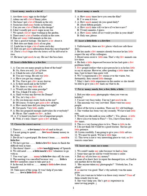 Quantifiers Exercises Pdf