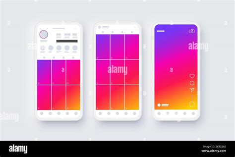 Template Screen Interface Application For Social Media Stock Vector Image And Art Alamy