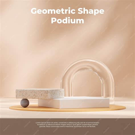 3d шаблон рендеринга макет белого и терраццо подиума на площади со