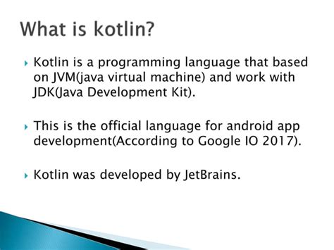 Presentation On Kotlin Programming Languagepptx Programming Languages Computing