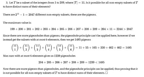 solved let t be a subset of the integers from 1 ﻿to 209