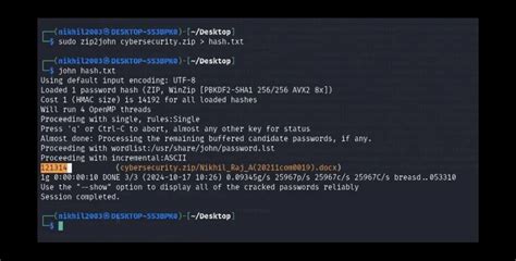 How To Crack Password Protected Zip Files Using John The Ripper On Kali Linux Dev Community