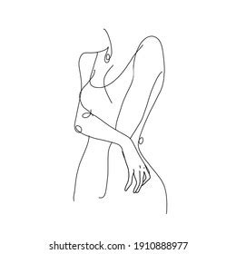 Sexy Female Body Line Draw Stock Illustration 1910888977 Shutterstock