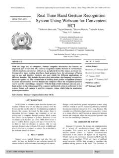 Real Time Hand Gesture Recognition System Using Webcam Real Time Hand Gesture Recognition