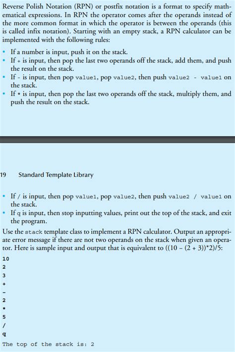 Solved Reverse Polish Notation RPN Or Postfix Notation Is Chegg