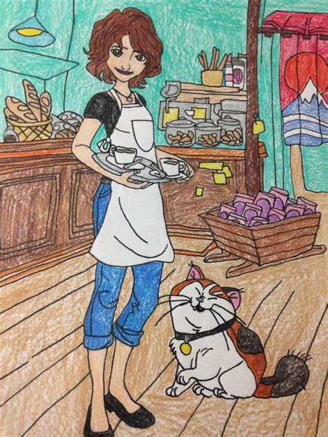 Aunt Cass And Mochi In The Lucky Cat Cafe Big Hero 6 Big Hero Lucky Cat