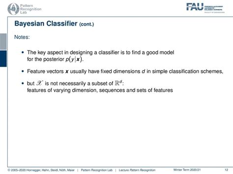 Lecture Notes In Pattern Recognition Episode 4 Basics The Optimal Classifier Pattern