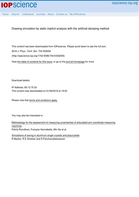 pdf drawing simulation by static implicit analysis with the