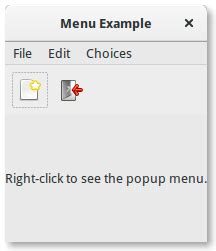 Menus Documentação Python GTK Tutorial