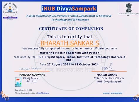 Machinelearning Python Certification Iitroorkee Ai Datascience
