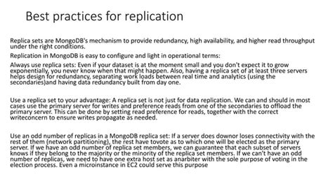 Mongodb Replication Pdf Databases Computer Software And Applications