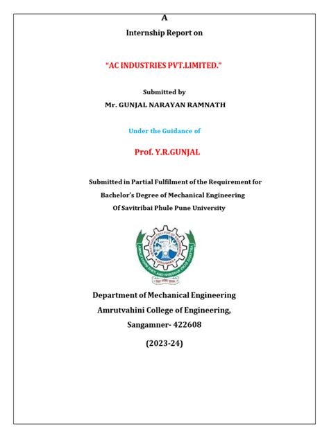 Narayan Itr Report Pdf Fuse Electrical