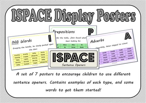 Ispace Sentence Openers Display Sheets Teaching Resources