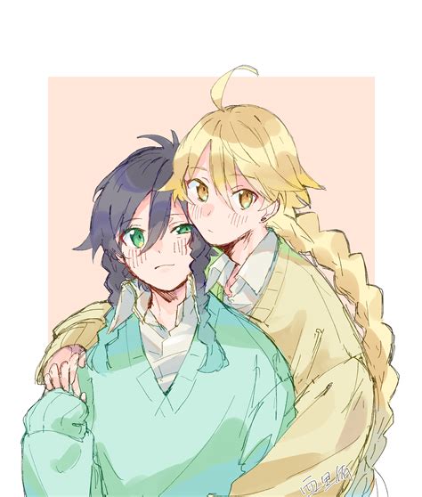 Aether And Venti Genshin Impact Drawn By Mamt Danbooru