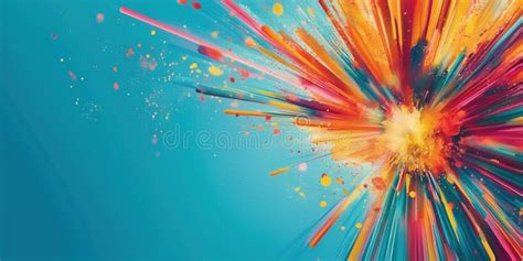 Colorful Explosion Of Vibrant Hues And Dynamic Lines Creating An
