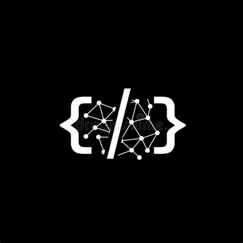 A Minimalist Black And White Graphic Features Two Curly Brackets