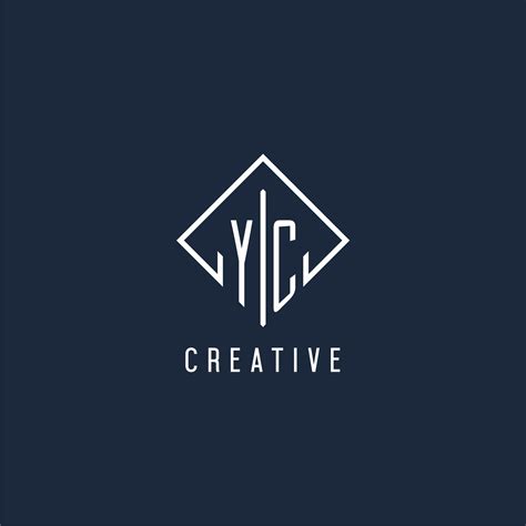 Yc Initial Logo With Luxury Rectangle Style Design 25759664 Vector Art At Vecteezy