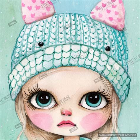Ai创作图手绘大眼萌猫咪装饰画 手绘卡通女孩装饰画 娃娃无框画 绘呆萌女孩躲雨无框画 水彩小女孩插画设计 水彩卡通女孩本本 小女孩装饰画 大眼睛手绘 猫咪女孩装饰画 手绘女孩无框画 Q版女孩戴