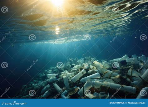 Sea Full Of Plastic Waste Stock Image Image Of Nature
