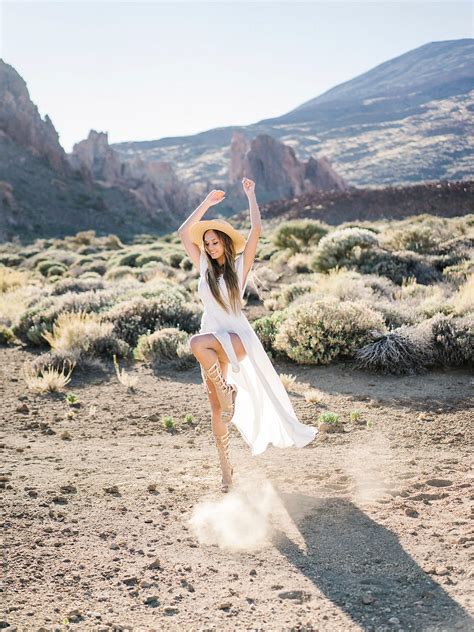 Woman In Dress Dancing In Nature By Stocksy Contributor Dreamwood