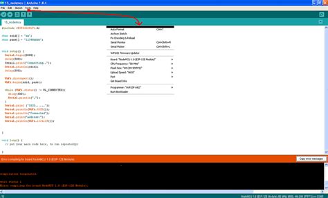 Error Compiling For Board NodeMCU ESP E Module Please HELP Programming Arduino Forum